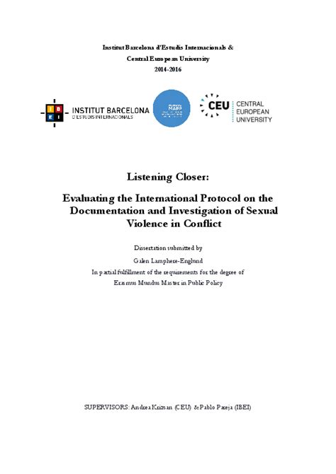 Pdf Listening Closer Evaluating The International Protocol On The