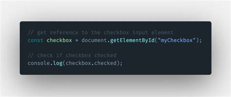 how to check whether a checkbox input element is checked using