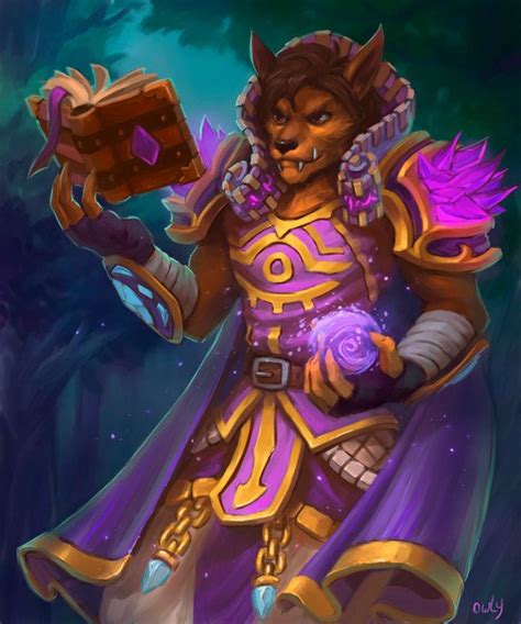 Worgen Mage By Lowly Owly On Deviantart Ilustrações Lobisomens
