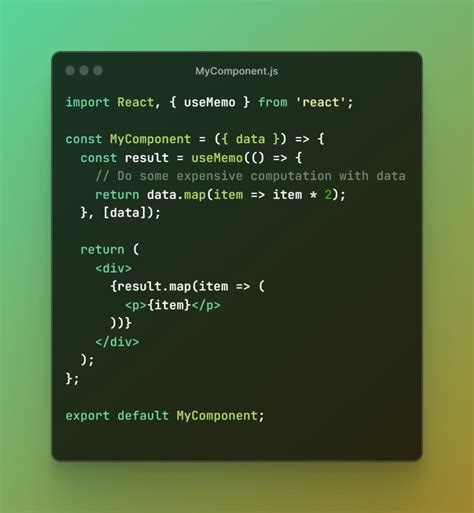optimize react component performance with memoization using react memo