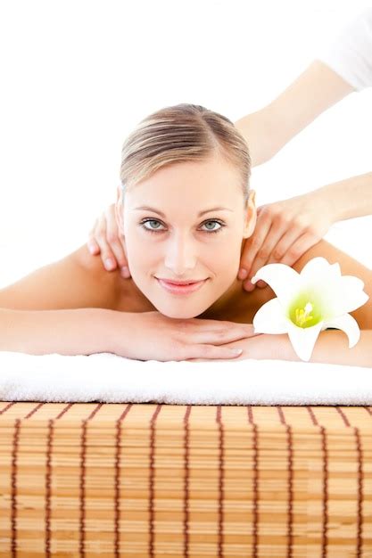 Premium Photo Pretty Woman Enjoying A Back Massage