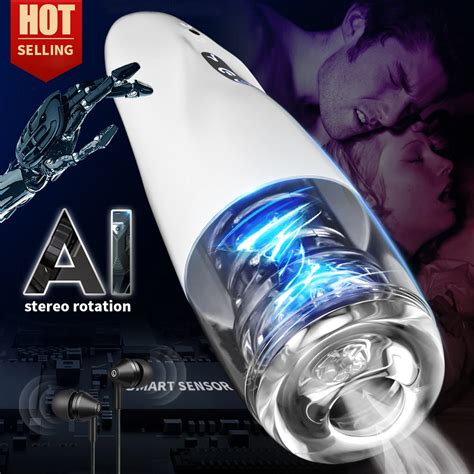 Automatic Male Masturbation Cup With 10 Rotating Blowjob Pussy Sex Toys