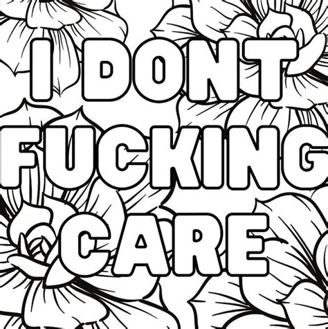 Adult Swear Word Coloring Pages Flowers And Fucks Adult Coloring Book