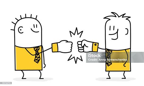 Businessmen Making Fist Bump Stock Illustration Download Image Now