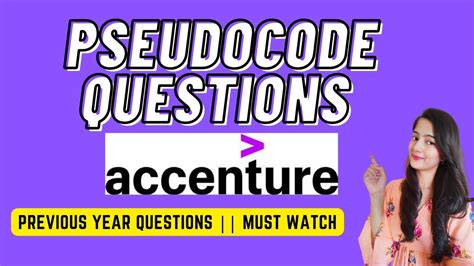 accenture pseudo code asked in accenture pseudocode questions