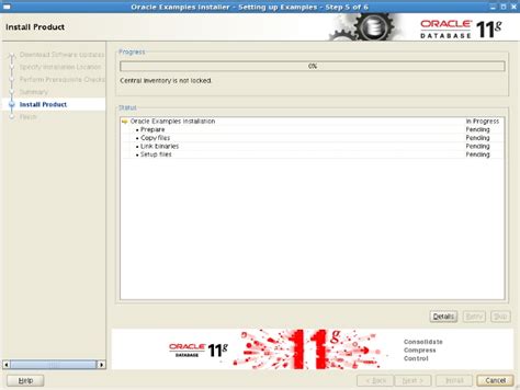 instalação de sample schemas no banco de dados oracle 11g oracle brasil