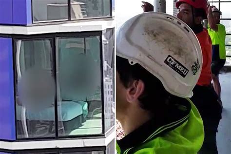 Couple Caught Having Sex By Group Of Workmen In Opposite Building Who