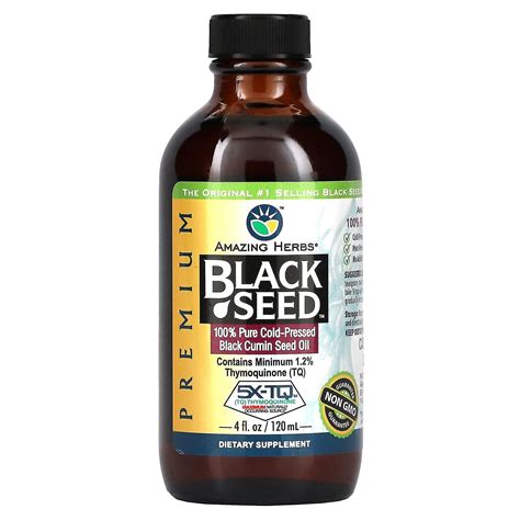 Amazing Herbs Black Seed 100 Pure Cold Pressed Black Cumin Seed Oil