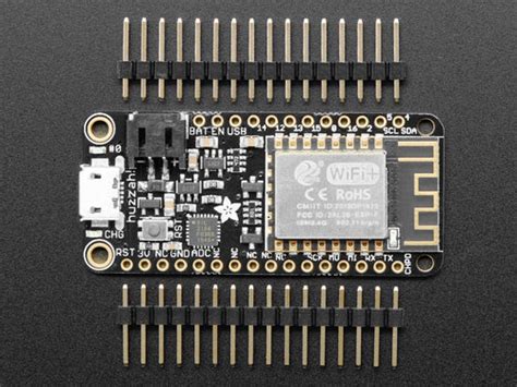 adafruit feather huzzah with esp8266 loose headers the pi hut