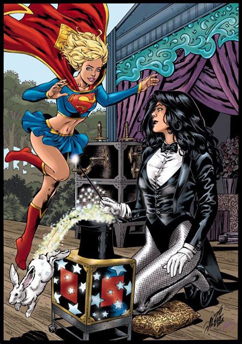 Zatanna And Supergirl By Al Rio Supergirl Comic Dc Comics Heroes Dc