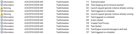 windows task scheduler “launch request ignored instance already
