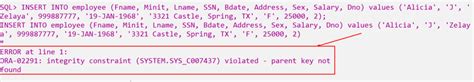 implementation of referential integrity constraint using foreign keys