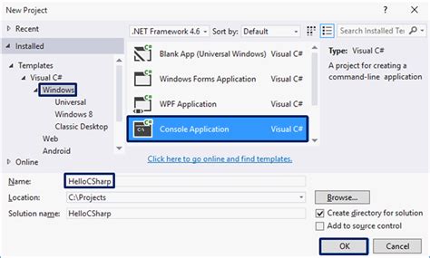 example creating a console application programming basics with c