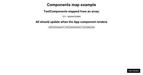 react components map from array forked codesandbox