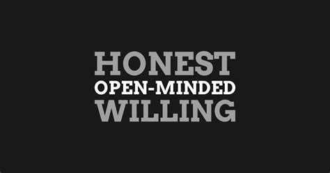 Honesty Open Mindedness Willingness Alcoholic Alcoholics Anonymous