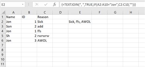 lookup concatenate multiple values into one cell microsoft community