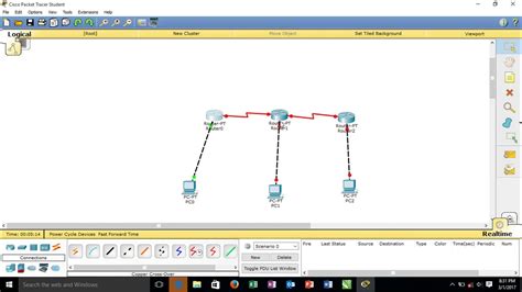 routing static dengan 3 router di cisco packet tracer tutorial images