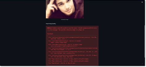 oserror unable to open file unable to open file name model