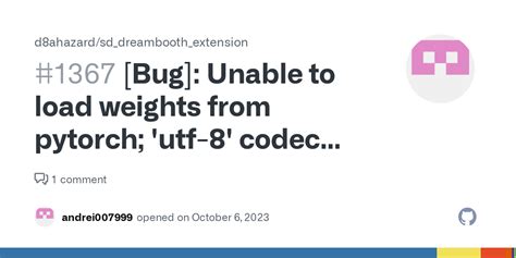 [bug] unable to load weights from pytorch utf 8 codec can t decode