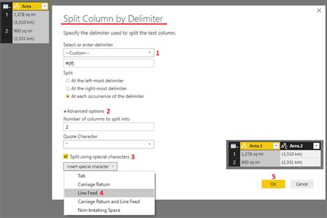 solved query editor split column by lf line feed microsoft