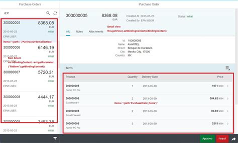 data binding how to display nested json in sap m table sapui5 for