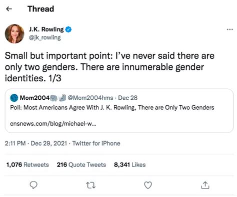 Jk Rowling In New Trans Row After Poll Says 75 Of Us Adults Agree