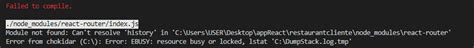 reactjs node modules react router index js module not found can t