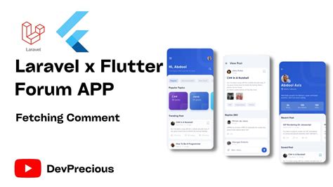 how to build a forum app with laravel and flutter fetching comment