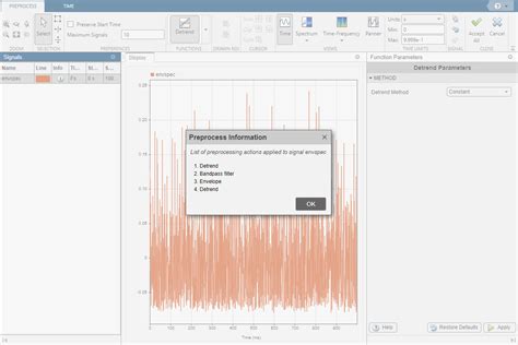 compute envelope spectrum of vibration signal matlab and simulink