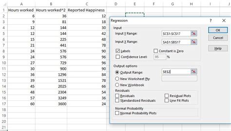 how to perform quadratic regression in excel statology