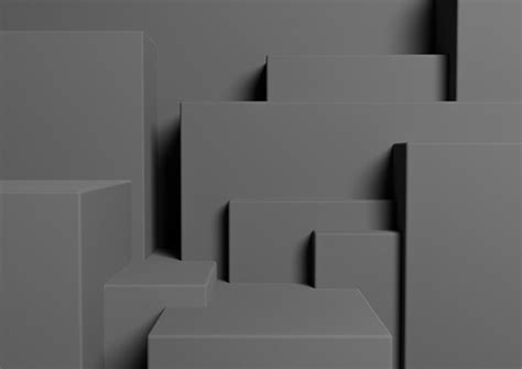 Premium Photo Gray 3d Product Display Podium Abstract Asymmetrical