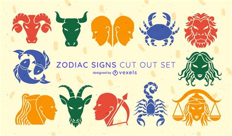 Descarga Vector De Conjunto De Símbolos De Signos Del Zodiaco