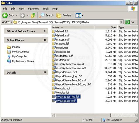 sql server 2005 restore database