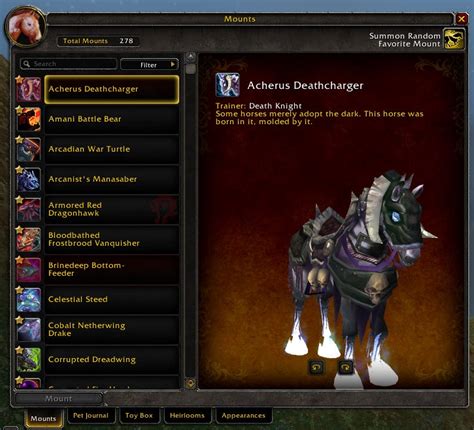 Mounts Tab Wowpedia Your Wiki Guide To The World Of Warcraft