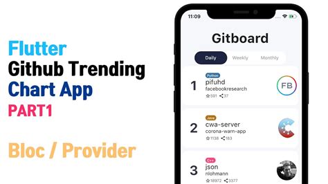 flutter github trending app bloc provider part 1