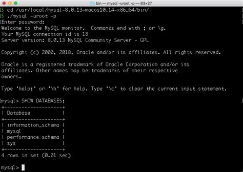 installera mysql server och mysql workbench på macos dbwebb
