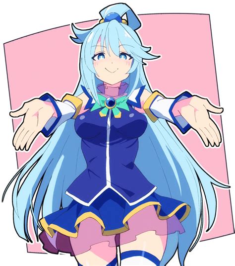 Safebooru 1girl Aqua Konosuba Blue Eyes Blue Footwear Blue Hair
