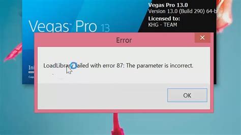 system error 87 parameter is incorrect