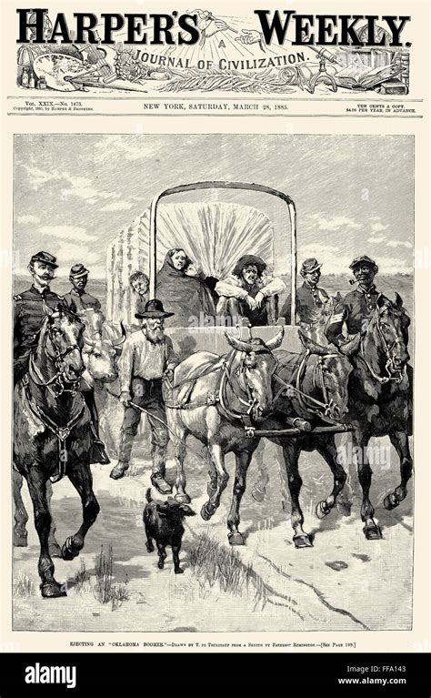 Oklahoma Boomers 1885 Nthe U S Army Ejecting An Oklahoma Boomer