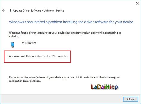 [solved] fix a service installation section in this inf is