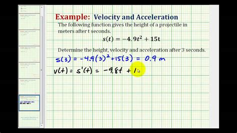 ex determine the velocity function and acceleration function from the