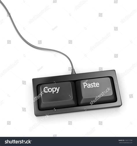 Keyboard Two Buttons Copy Paste Stock Illustration 132217799 Shutterstock