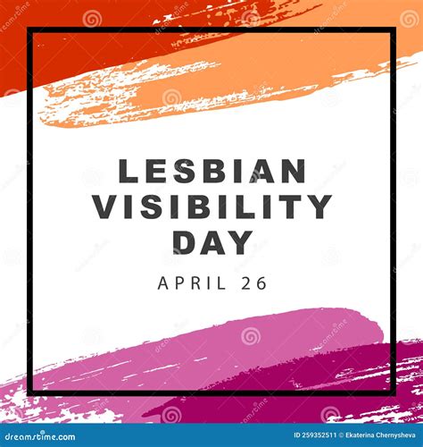 The Flag Of Lesbian Pride April 26 Lesbian Visibility Day Stock