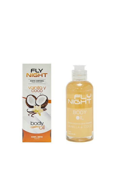 Aceite De Masajes Fly Night Coco Y Vainilla 100ml
