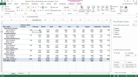 custom formula in excel pivot table calculate values in