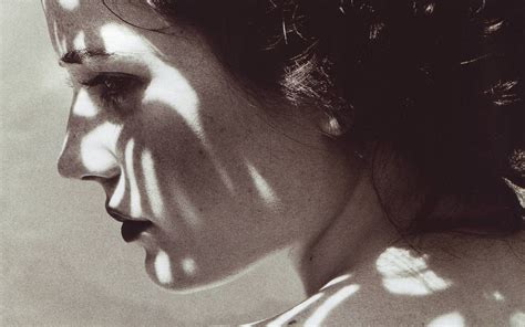 Eva Green Profile Women Face Actress Sepia Portrait Closeup