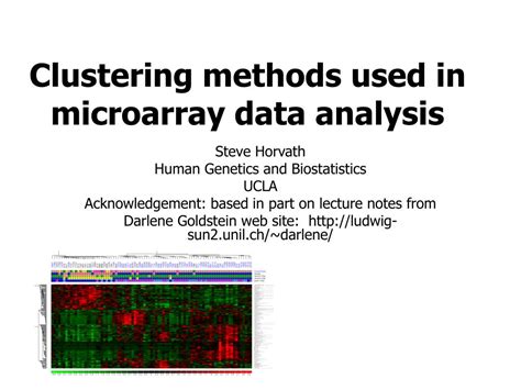 ppt clustering methods used in microarray data analysis powerpoint