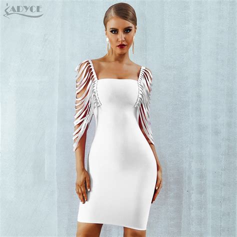 Adyce 2019 New Summer Bodycon Bandage Dress Women Spaghetti Strap Club