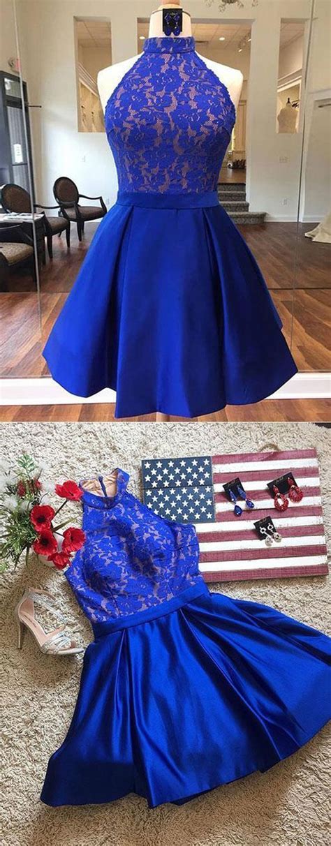 Royal Blue Homecoming Dress 2018 Hoco Dresses Short Prom Dress Back