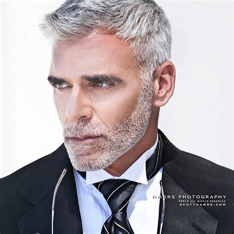 Stubble Beard Gray Hair Cuts Men With Grey Hair Mens Grey Hairstyles